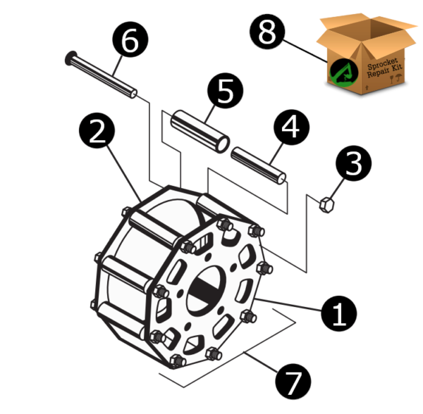 Terex PT30 Sprocket Assembly - Unearthed Parts